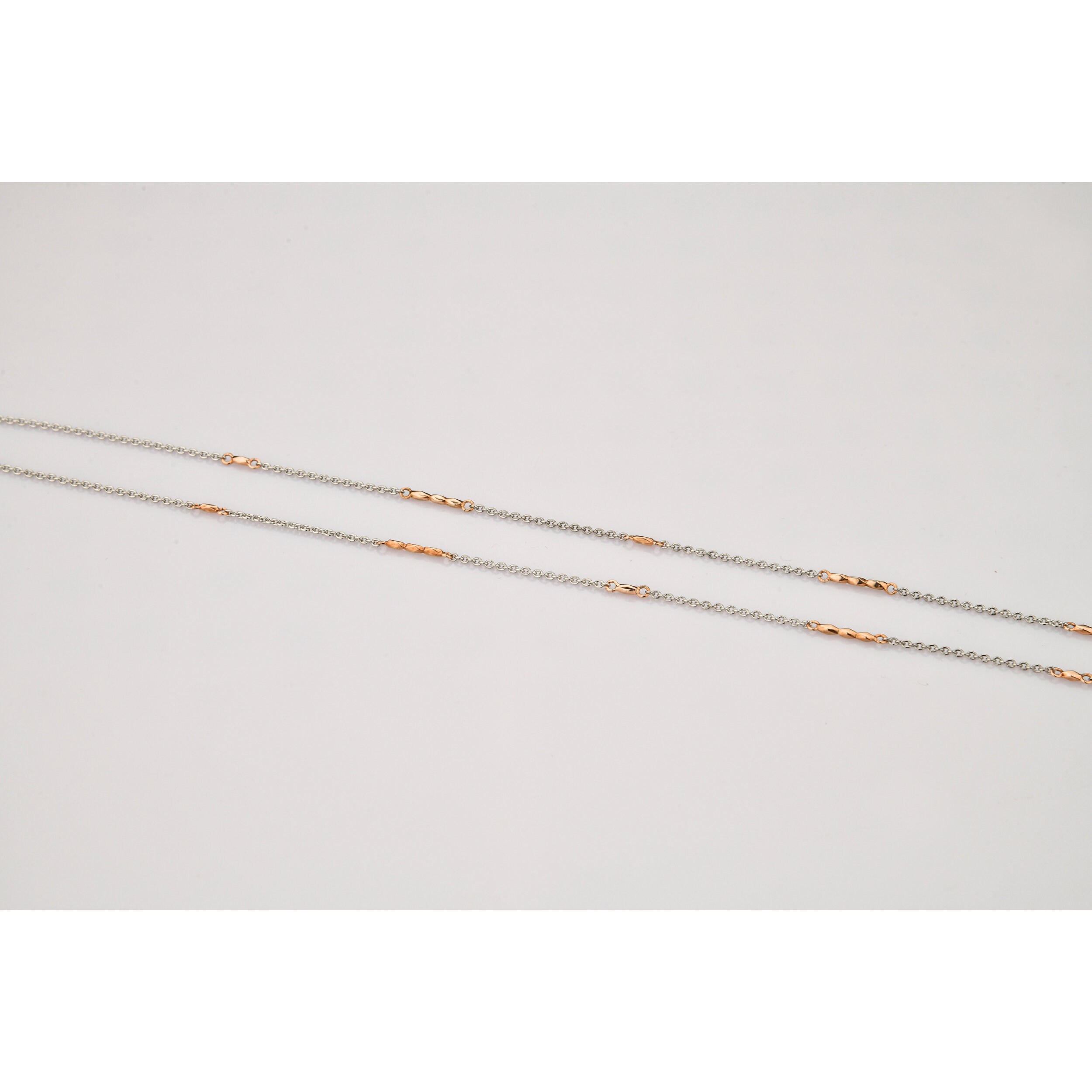Lightweight Platinum and Rose Gold Chain for Women JL PT CH - Etsy