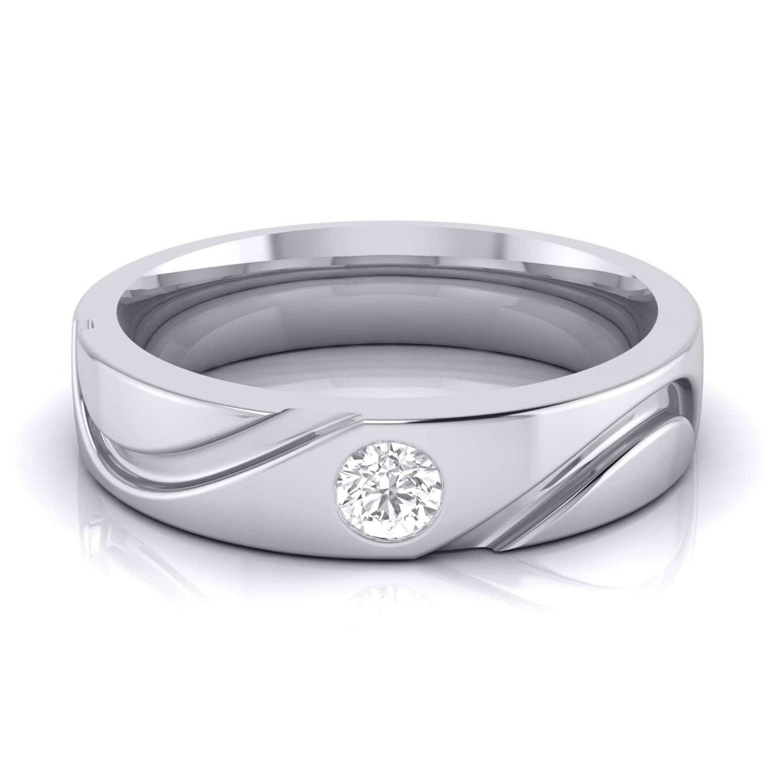 Single Diamant Platin Ring fur Manner JL PT B 15 Etsy