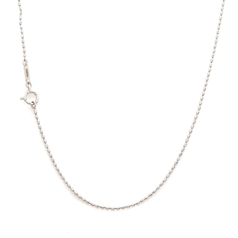 Thin Platinum Japanese Chain With Diamond Cut Cylindrical - Etsy