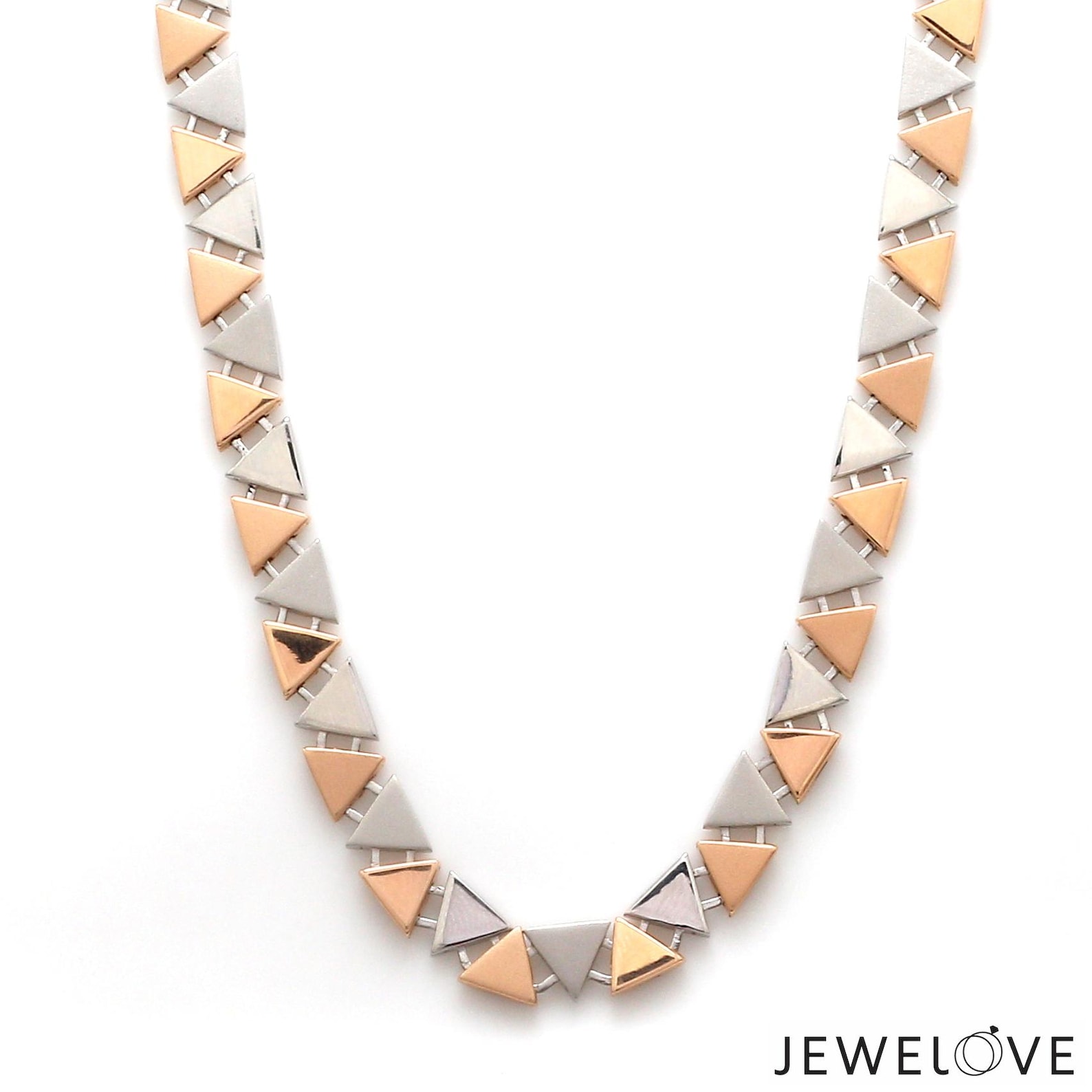 Platinum & Rose Gold Triangle Link Chain for Men | JL PT CH 1353 - Etsy