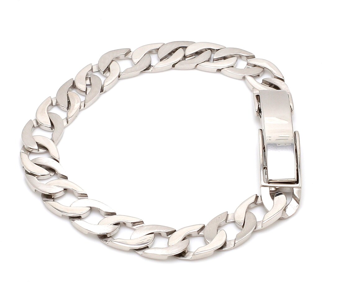 Men of Platinum Heavy Platinum Bracelet With Unique Diamond - Etsy