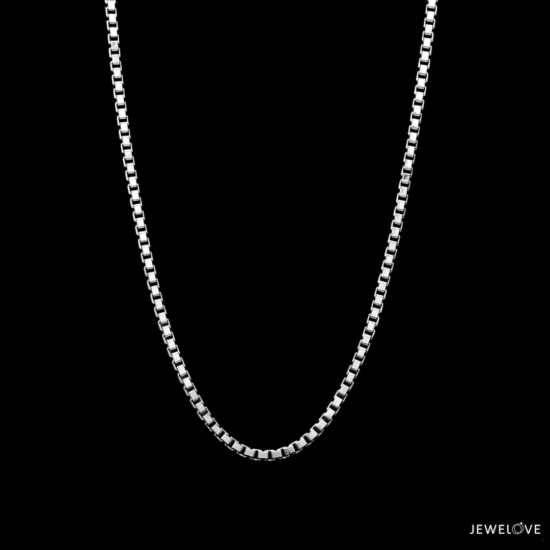2mm Plain Platinum Box Chain for Men SJ PTO 702-C - Etsy