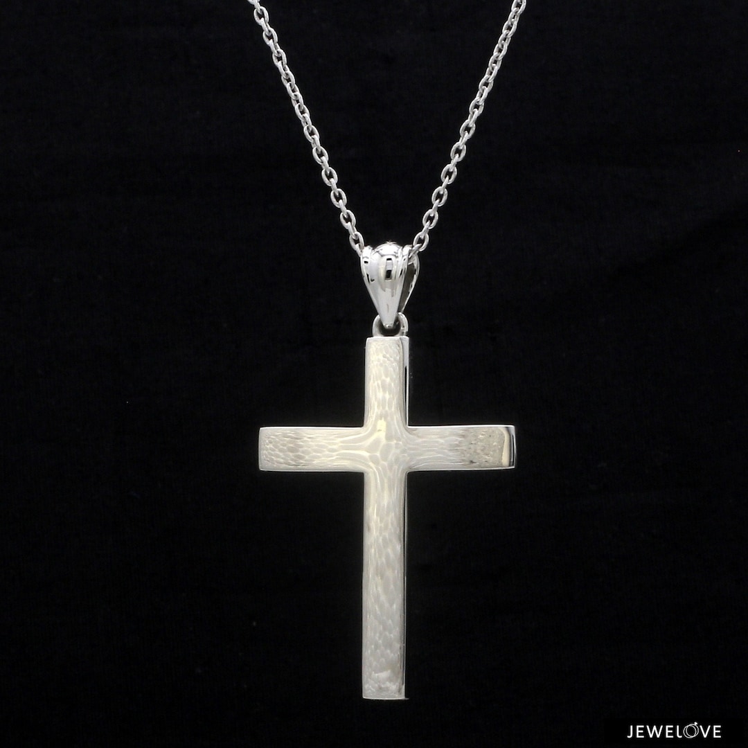 Customised Plain Platinum Cross Pendant JL PT P 243-Z - Etsy
