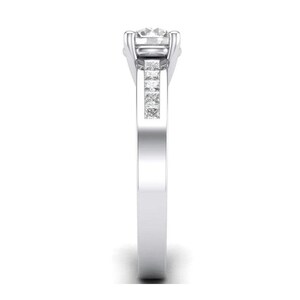 30-pointer Solitaire Platinum Engagement Ring With Princess Cut Diamond ...