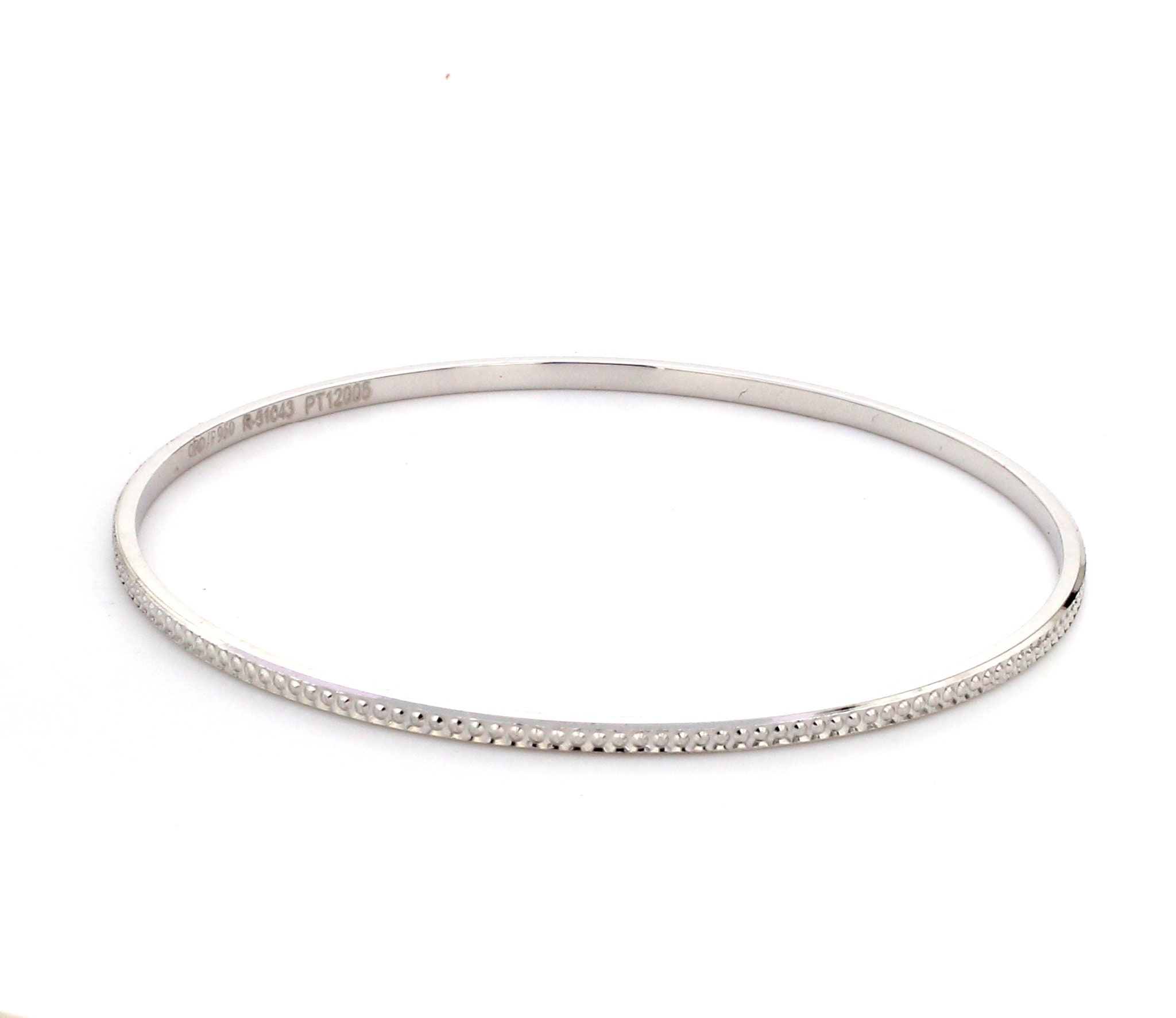 Thin Platinum Bangles With Diamond Cut SJ PTB 314 - Etsy