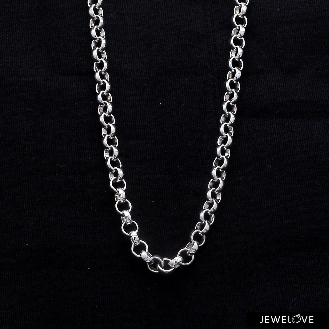 Platinum Chain for Men With Round Links JL PT CH 873 - Etsy