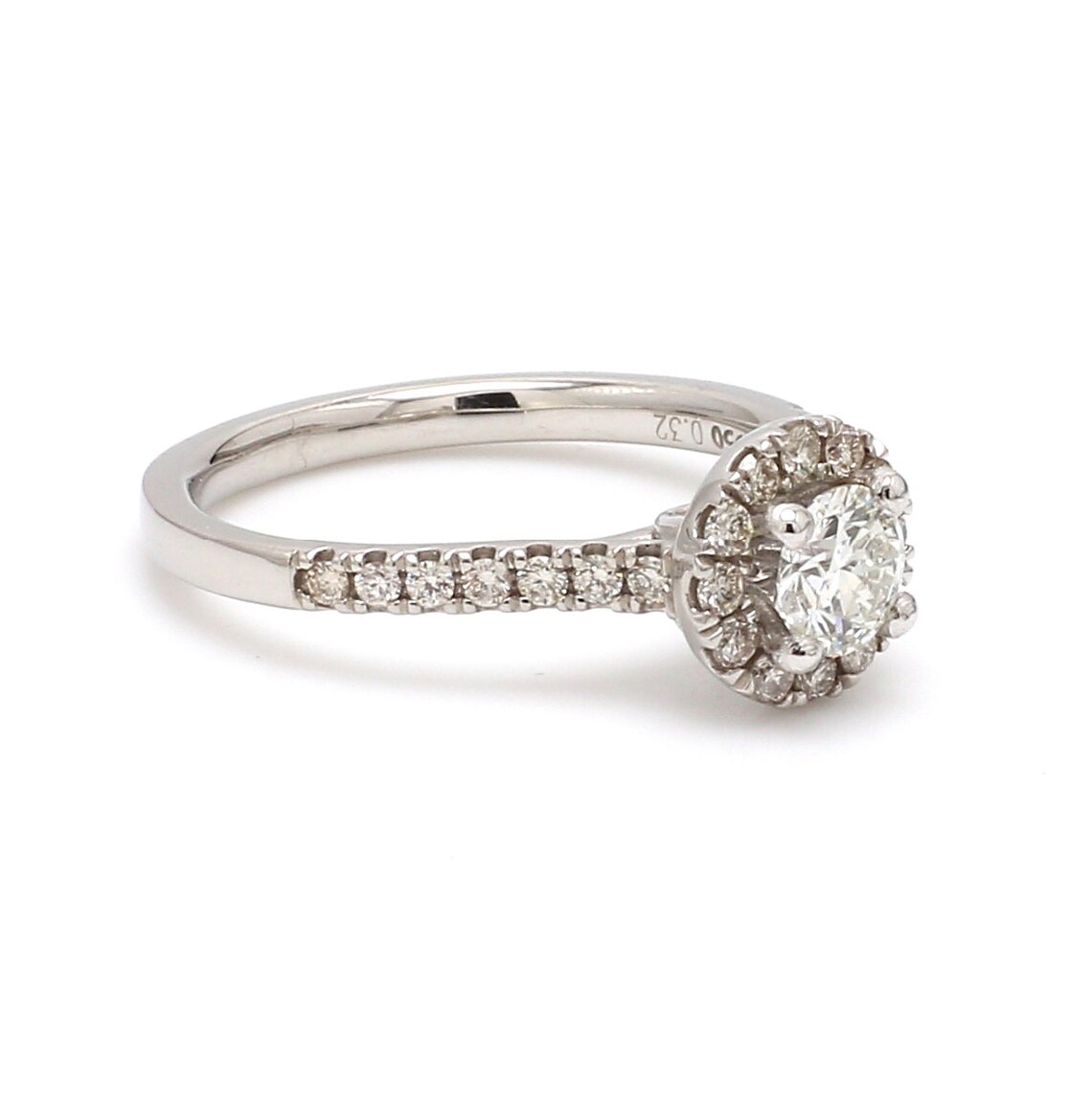 40-pointer Platinum Solitaire Engagement Ring With Diamond - Etsy