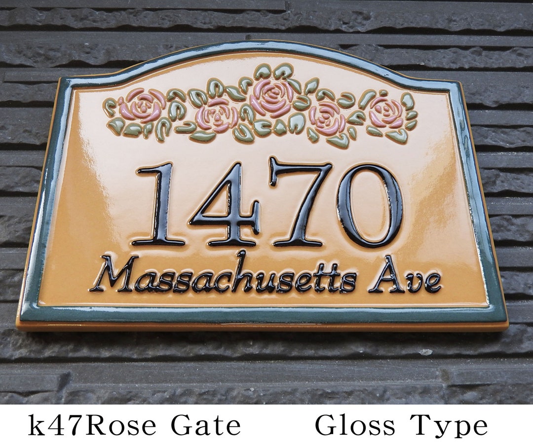 Custom Made Porcelain Ceramic House Number Plaque With Convex - Etsy