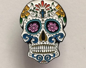 Sugar Skull Pin - Etsy