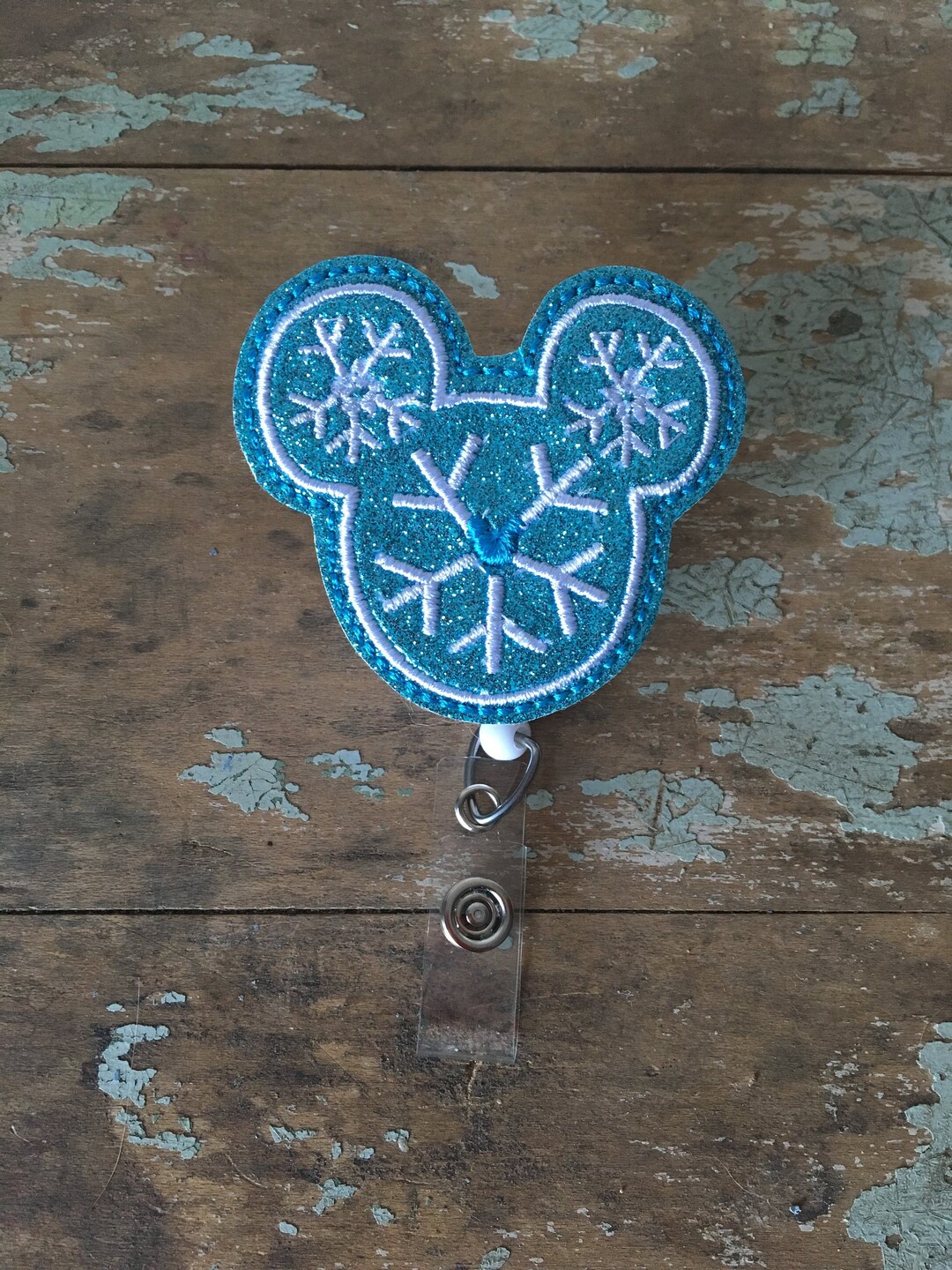 Mickey Mouse ID Badge Reel Holder Retractable Clip - Etsy