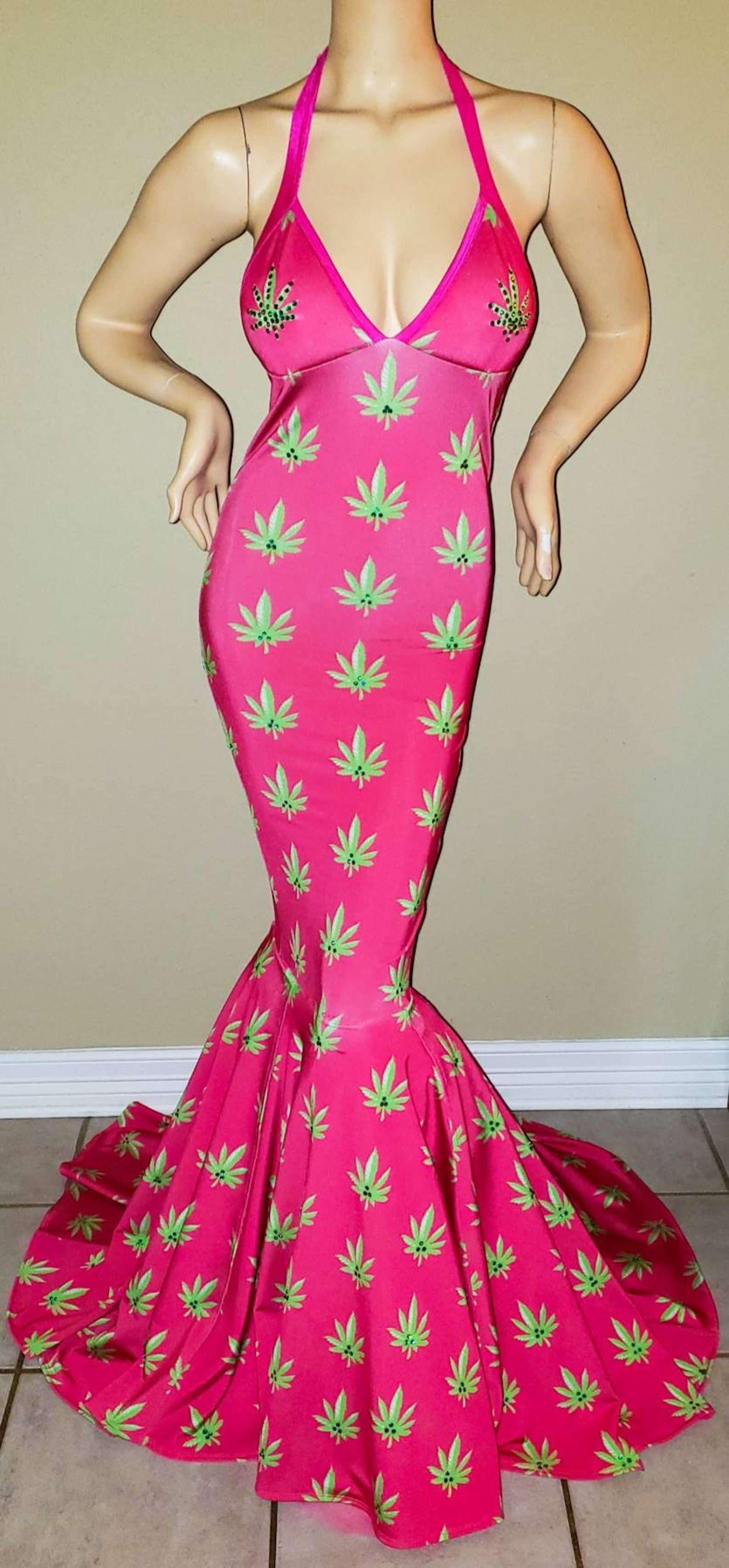 Cannabis Couture Weed Clothing High Fashion Dress Unique | Etsy