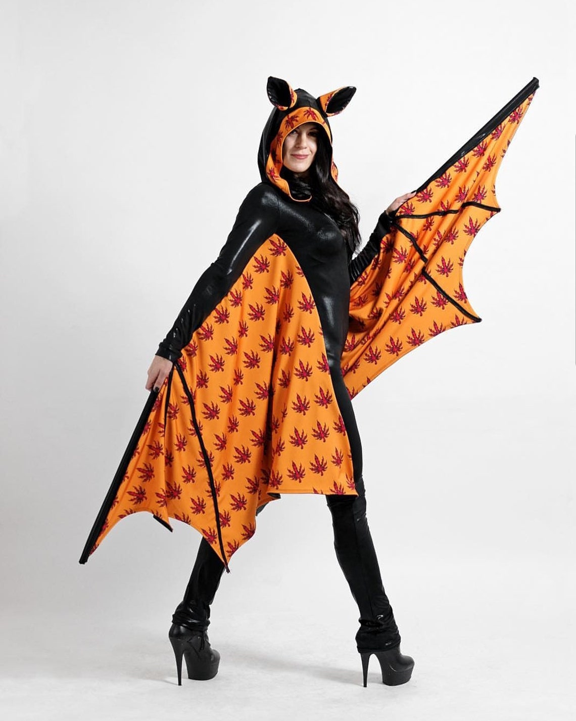 Weed Bat Costume Masquarade Mask Rave Wear Batgirl | Etsy