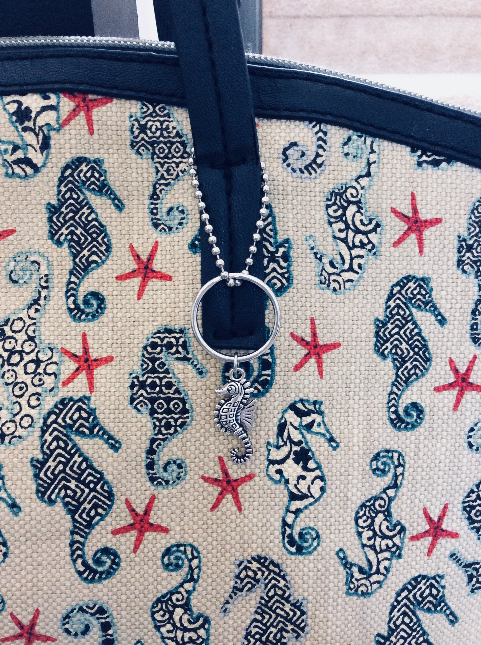 BEACH KEYCHAIN, Custom Beachy Keychain, Starfish Key Ring, Seashell ...