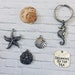 BEACH KEYCHAIN, Custom Beachy Keychain, Starfish Key Ring, Seashell ...