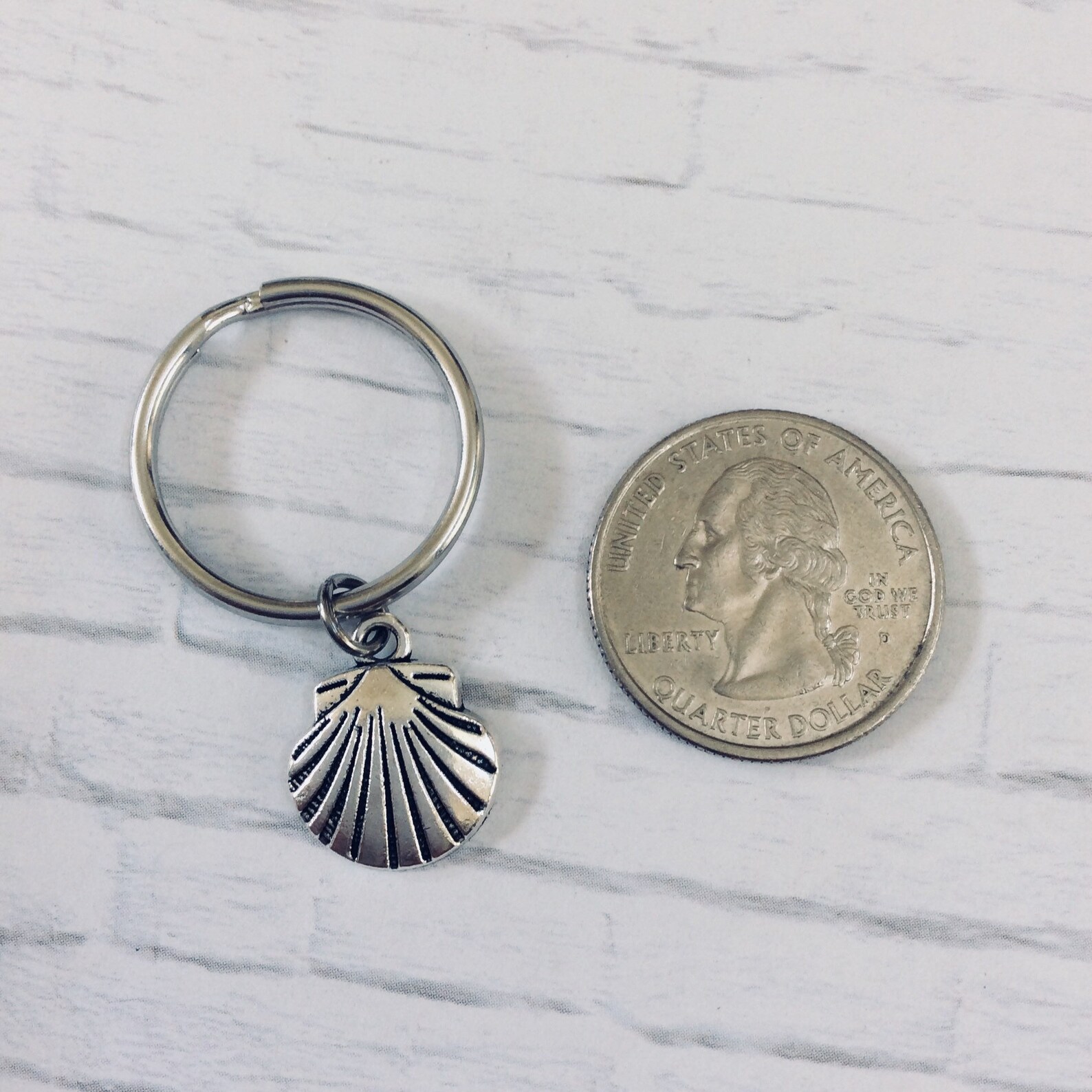 SEASHELL KEYCHAIN, Seashell Keychain, Beach Charm Key Ring, Nautical ...