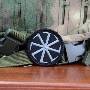 Vikings Slavic Kolovrat Embroidered Patch Tactical morale | Etsy
