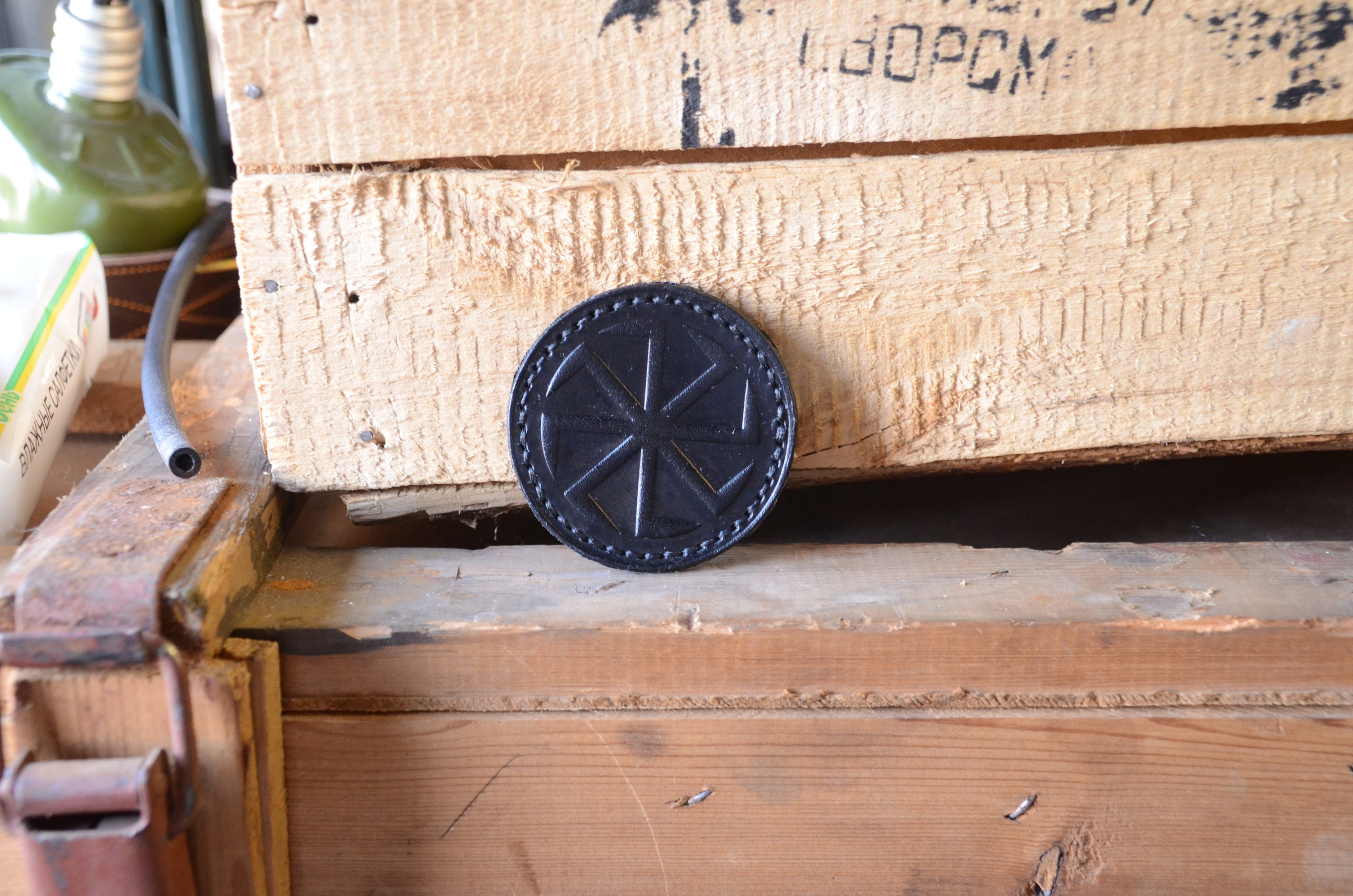 Vikings Slavic Kolovrat tactical morale Leather patch | Etsy