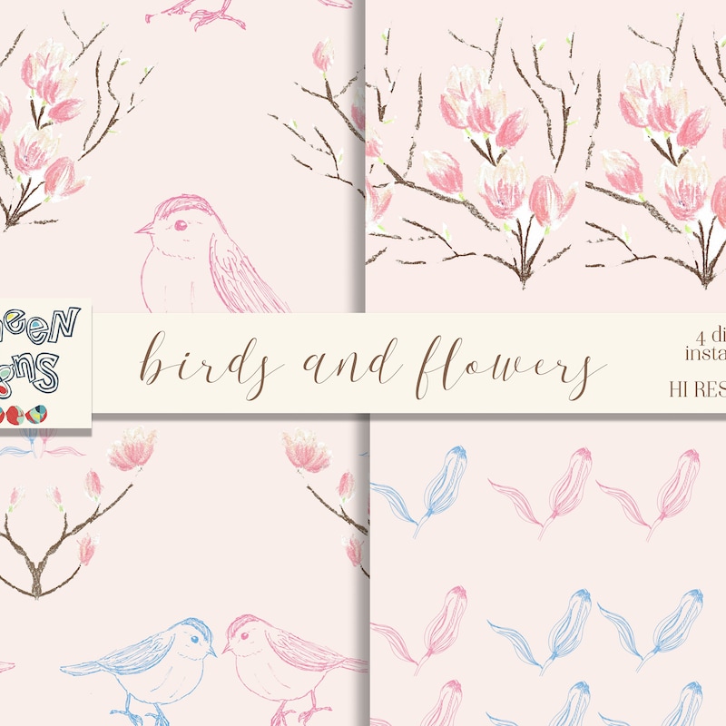 Cherry Digital Paper - Etsy