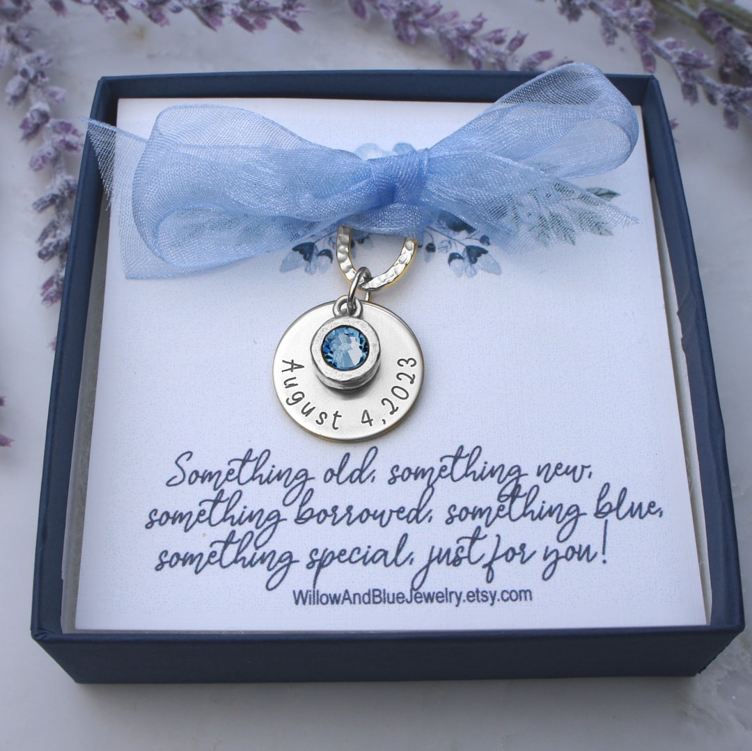 Something Blue for Bride, Engraved Bride Gift From Mom, Something Blue ...