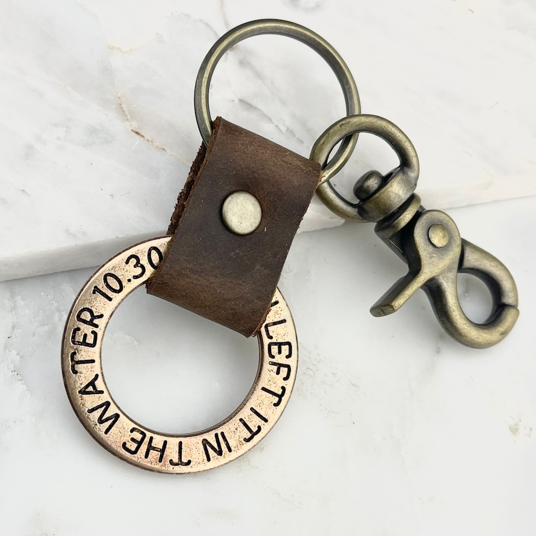 Personalized Adult Baptism Gift, Left It in the Water Keychain, Baptism ...
