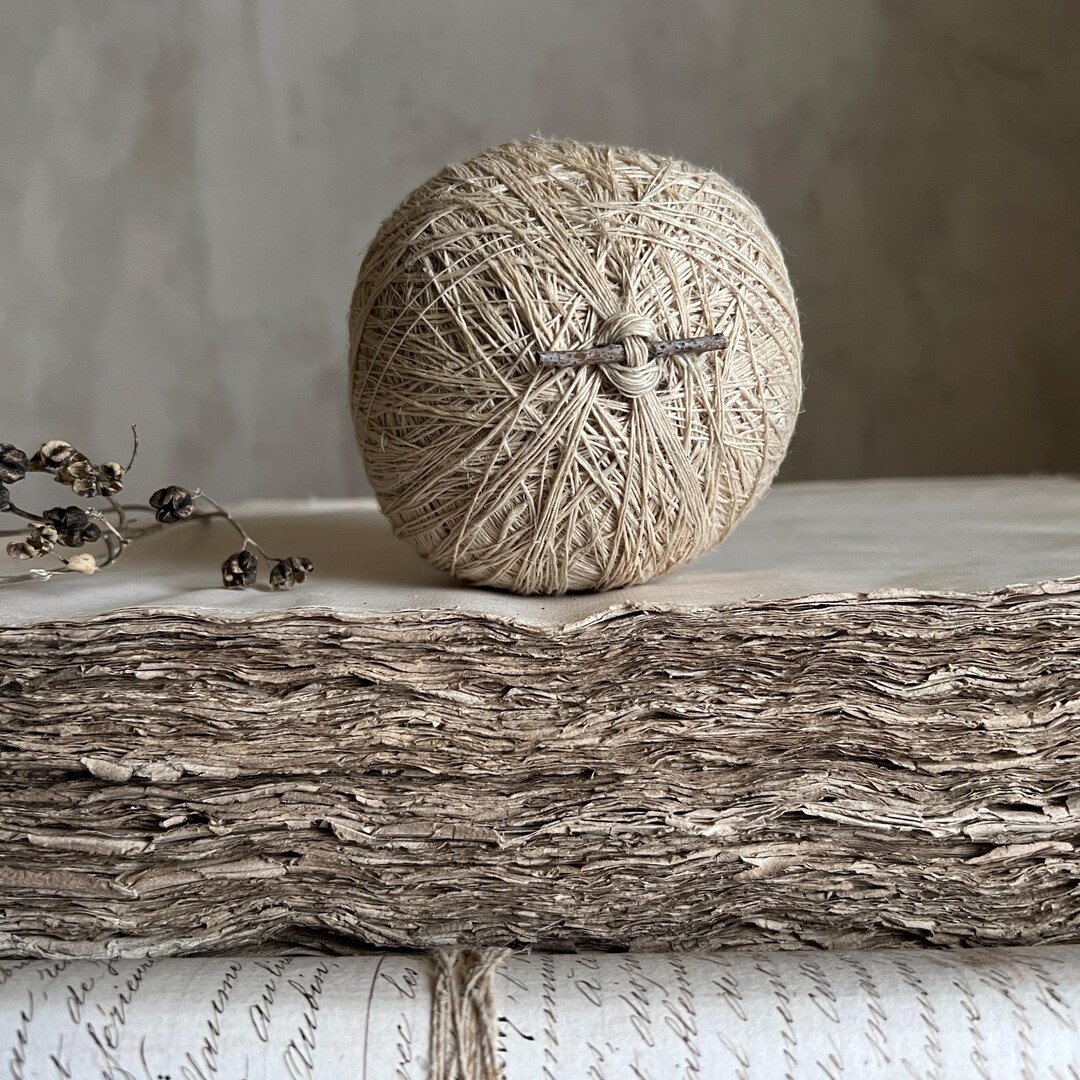 Antique French Hemp Ball Yarn Thread Bobbin France - Etsy