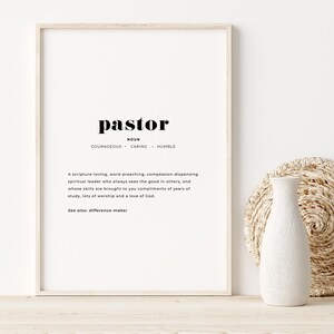 Pastor Definition, Minister Definition, Ordination Gift, Clergy Wall ...