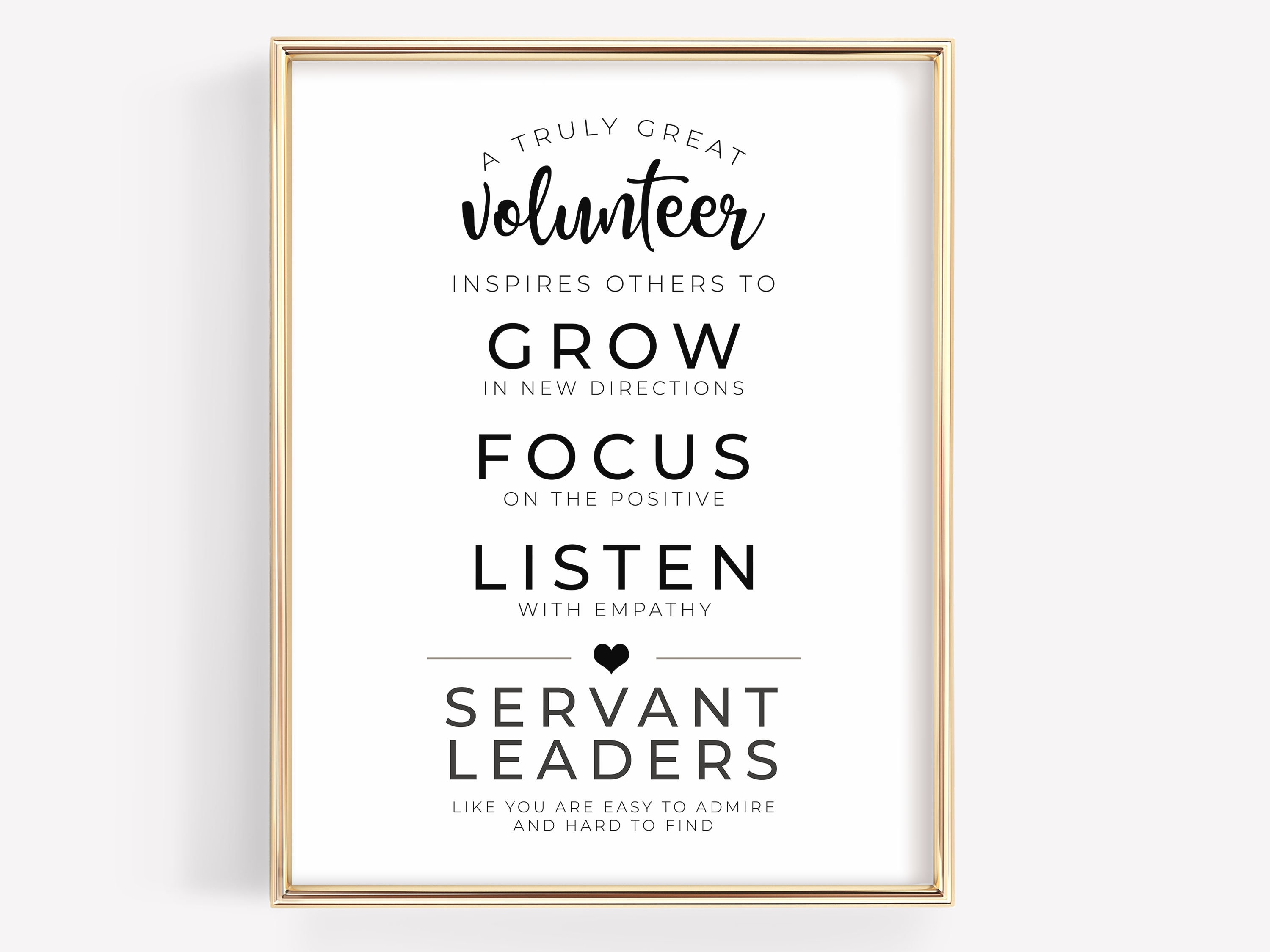 Volunteer Appreciation Gift Printable Wall Art, Volunteer Recognition ...