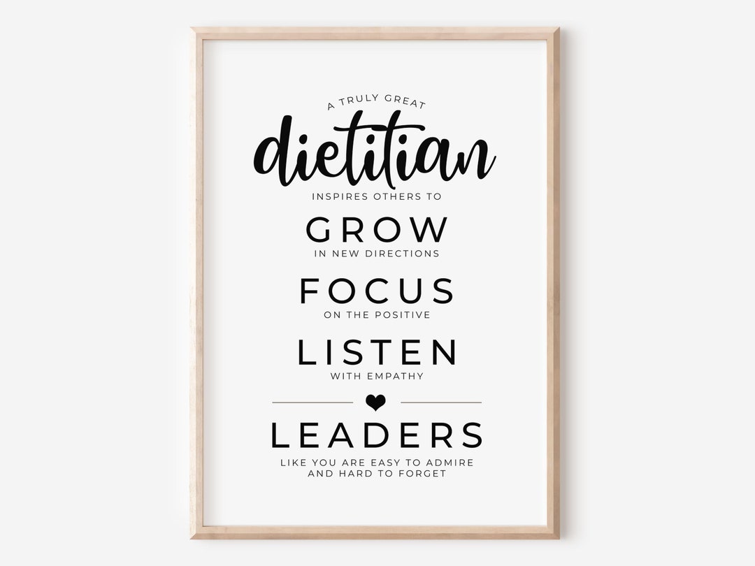 Dietitian Office Decor, Printable Gift for Dietitian, Nutrition Office ...
