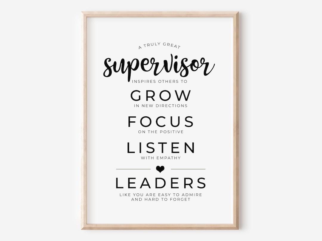 Best Supervisor Gift, Supervisor Appreciation Quotes, Gift for Manager ...