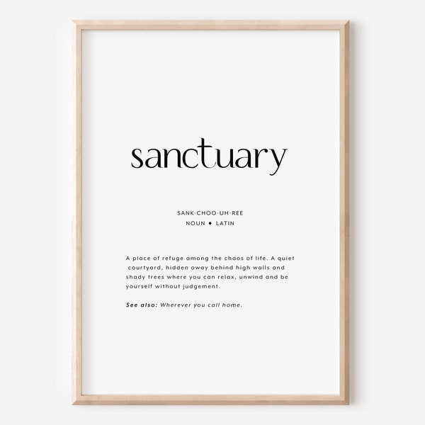 Sanctuary Sign - Etsy