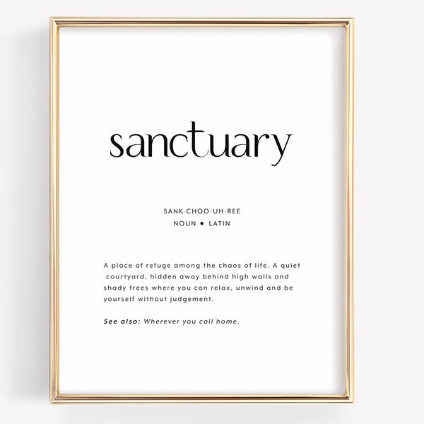 Sanctuary Sign - Etsy
