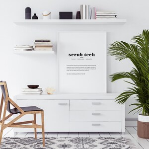 Scrub Tech Definition Print, Surgical Tech Instructor Gift, Surgical ...