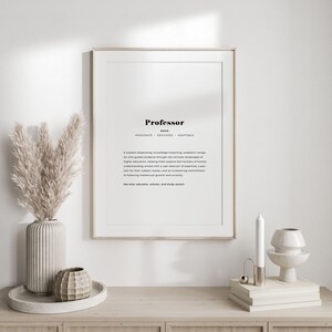 Professor Definition PRINTABLE University Office Wall Art for Academic ...