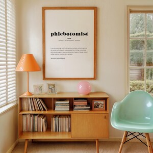 Phlebotomy Wall Art, Phlebotomist Definition Gift, Phlebotomy Poster ...