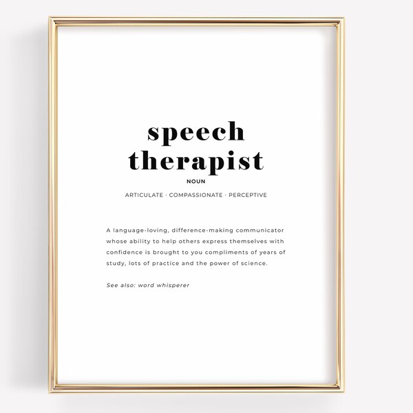 Speech Therapist - Etsy
