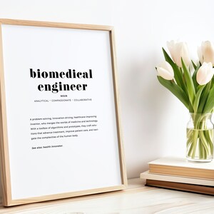 Biomedical Engineer Definition Wall Art Gift, Biomedical Scientist ...