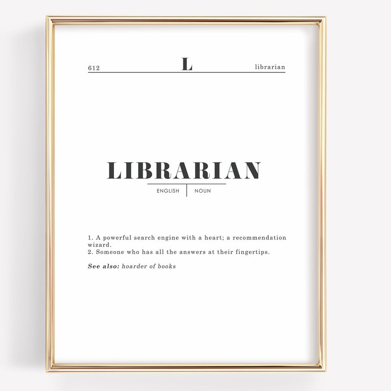 Librarian Poster - Etsy