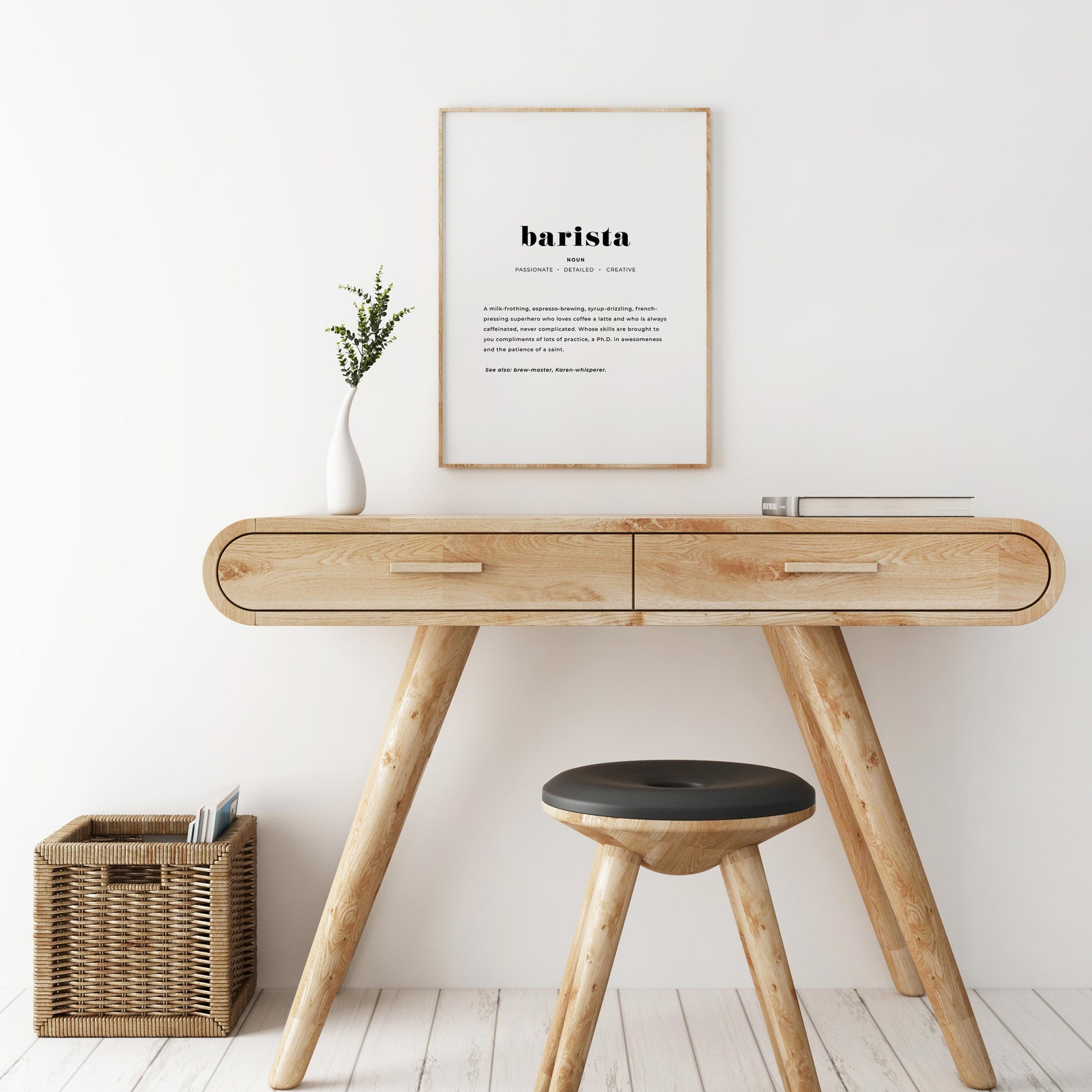 Coffee Shop Decor, Barista Definition PRINTABLE Coffeehouse Print, Cafe ...