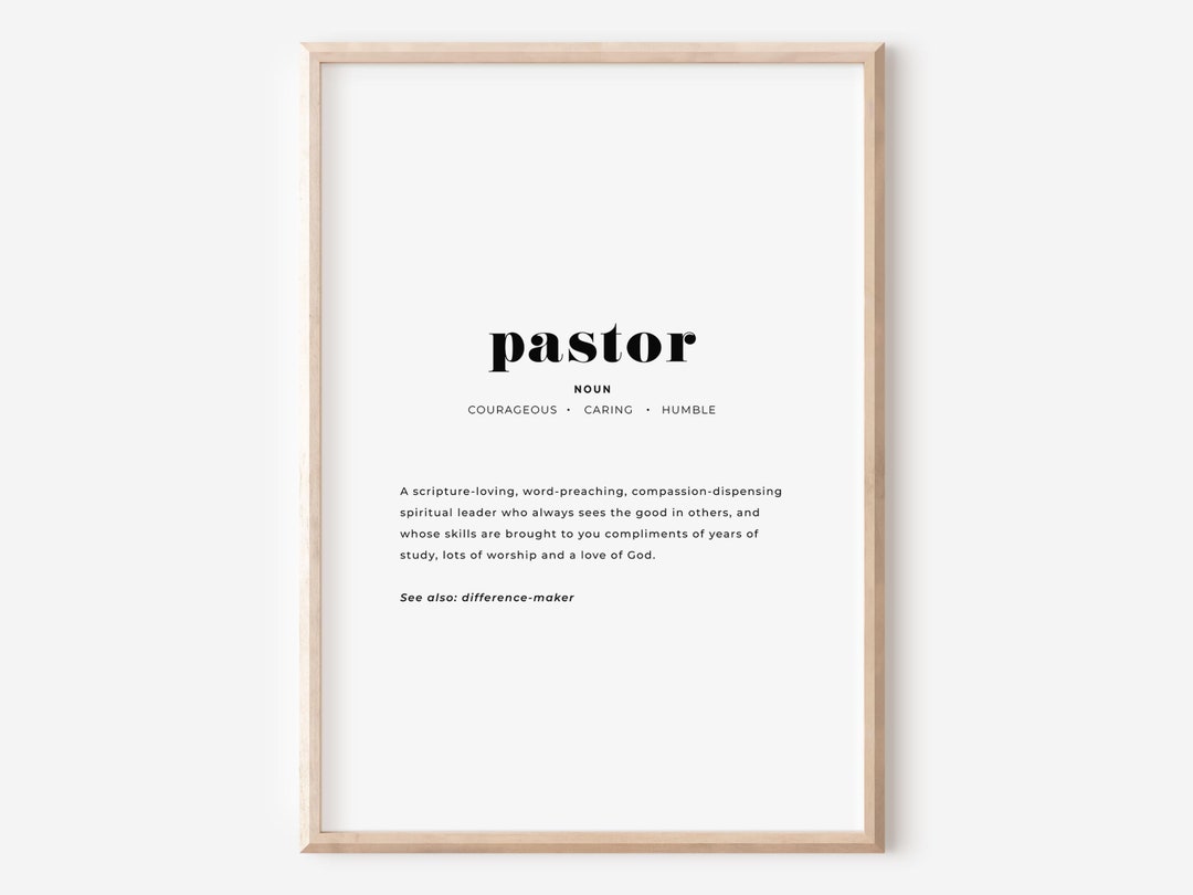 Pastor Definition, Minister Definition, Ordination Gift, Clergy Wall ...