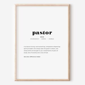 Pastor Definition, Minister Definition, Ordination Gift, Clergy Wall ...