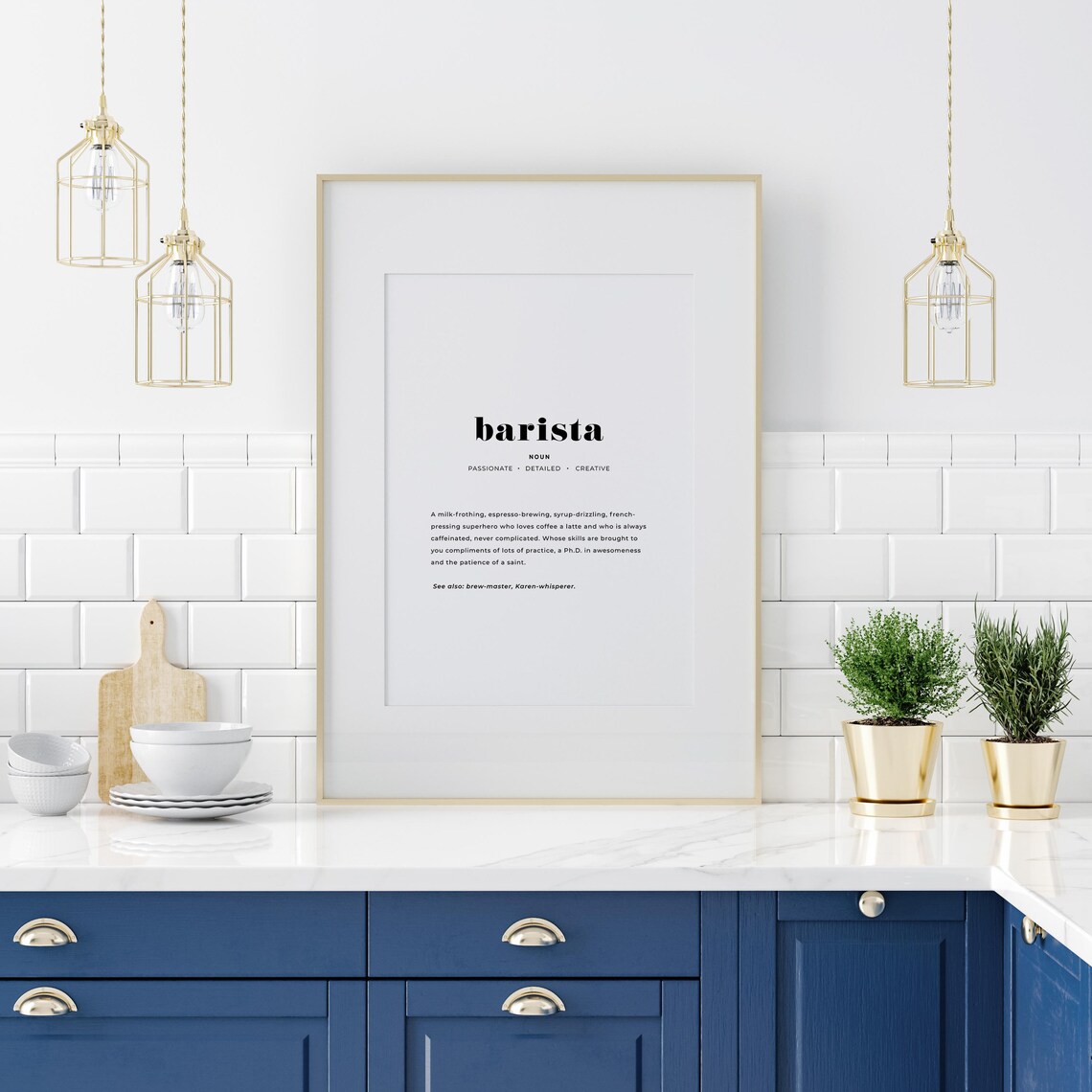 Coffee Shop Decor, Barista Definition PRINTABLE Coffeehouse Print, Cafe ...