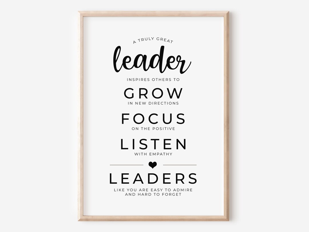 Leadership Appreciation Gift, A Truly Great Leader Quote, Best Team ...