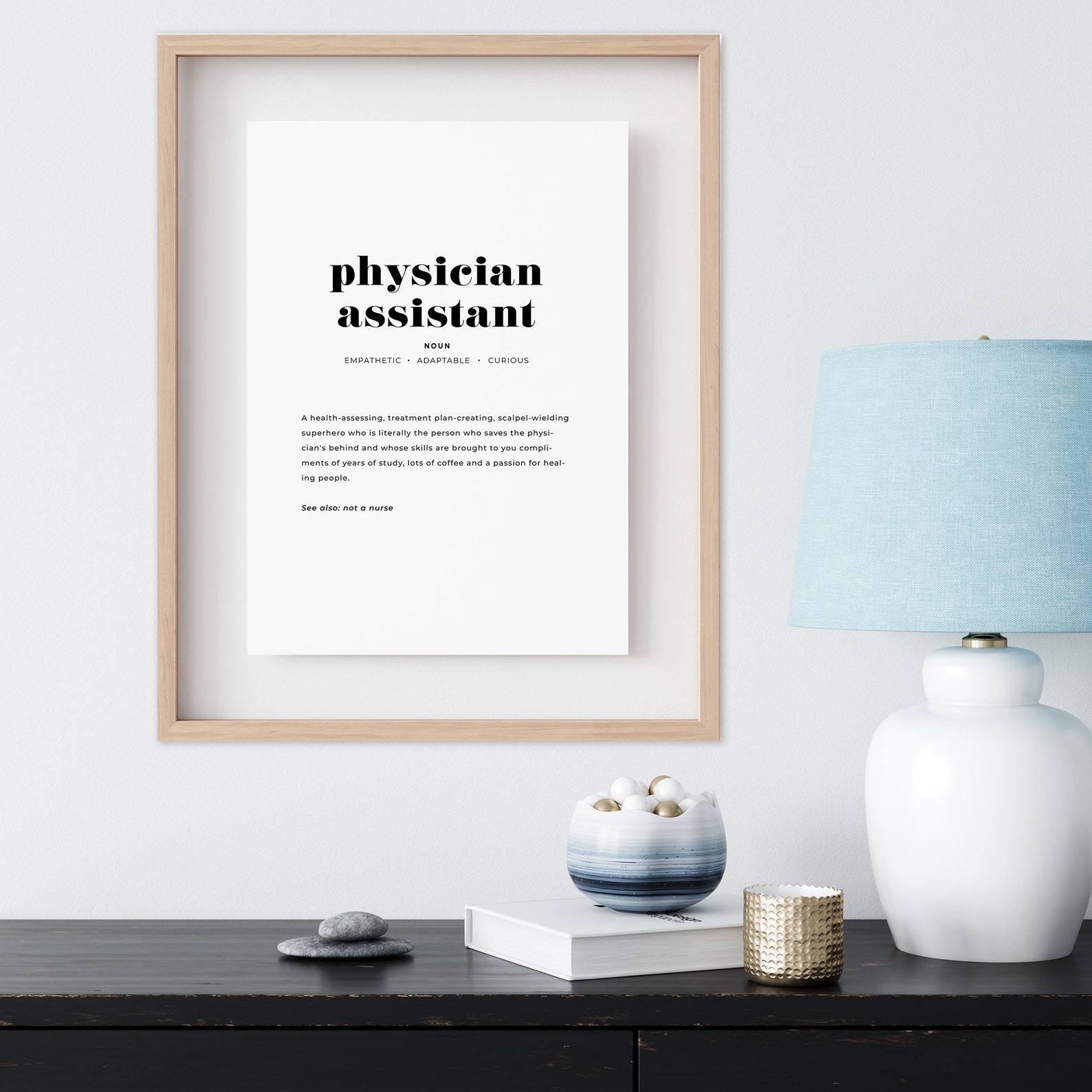 Physician Assistant Definition PRINTABLE Wall Art Medical - Etsy
