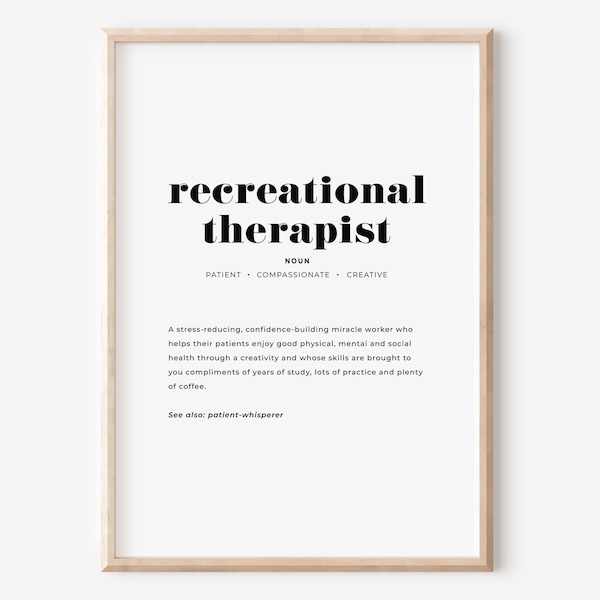 Recreational Therapy Sign - Etsy