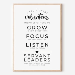 Volunteer Appreciation Gift Printable Wall Art Volunteer - Etsy