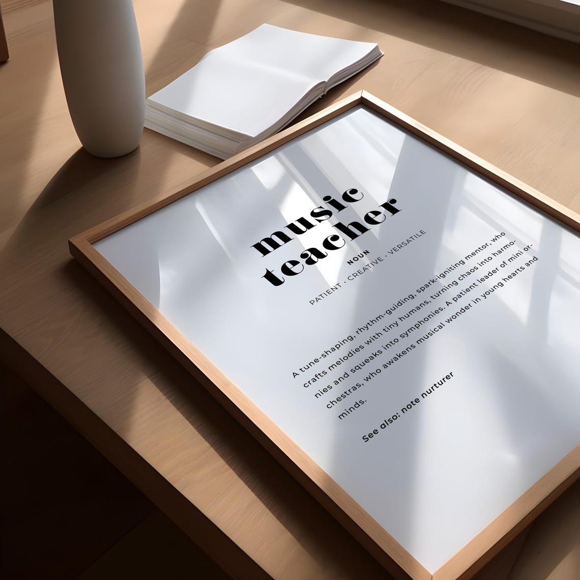 Music Teacher Definition Printable Wall Art, Funny Classroom Decor Gift ...