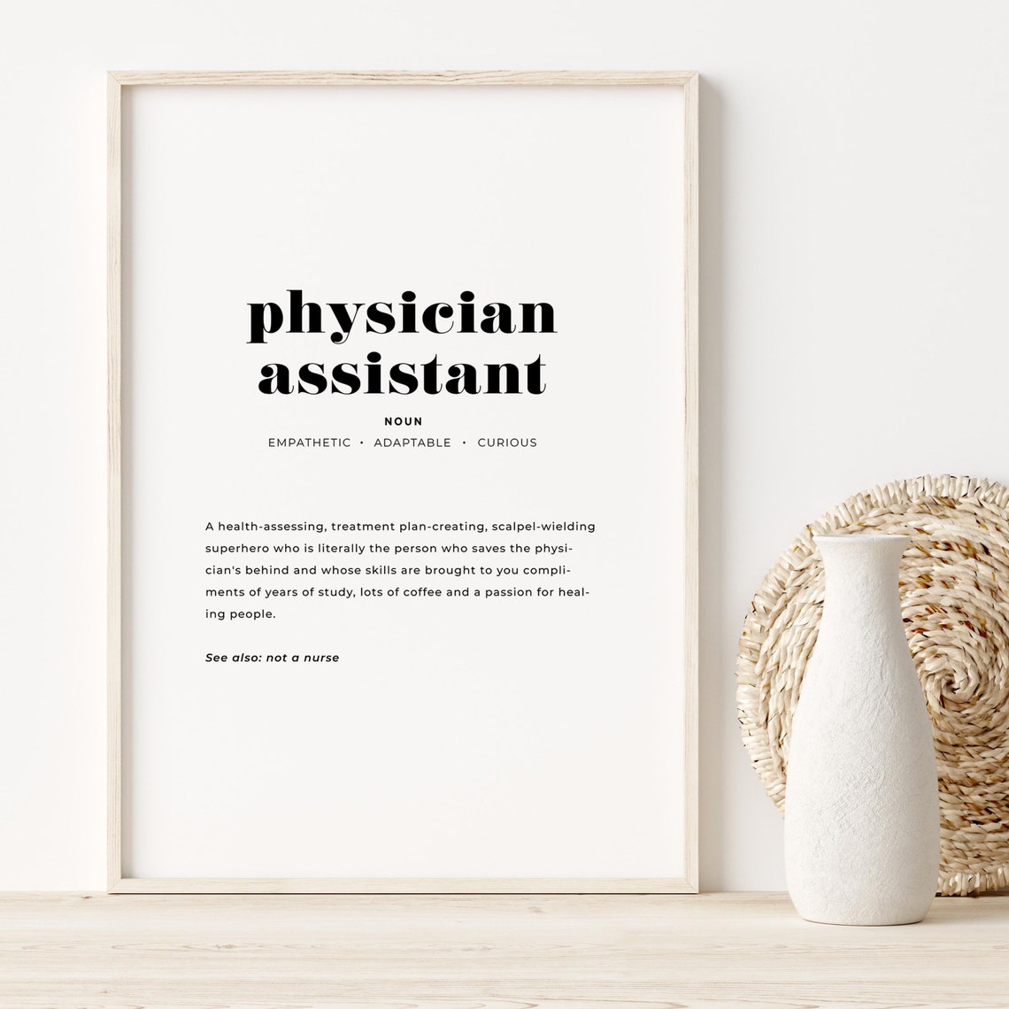 Physician Assistant Definition PRINTABLE Wall Art Medical - Etsy