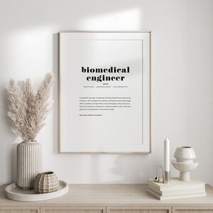 Biomedical Engineer Definition Wall Art Gift, Biomedical Scientist ...