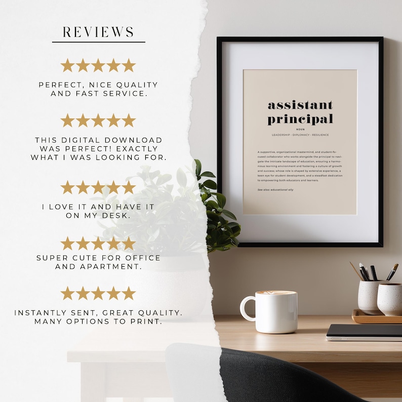 Assistant Principal Definition Print, Vice Principal Office Decor ...
