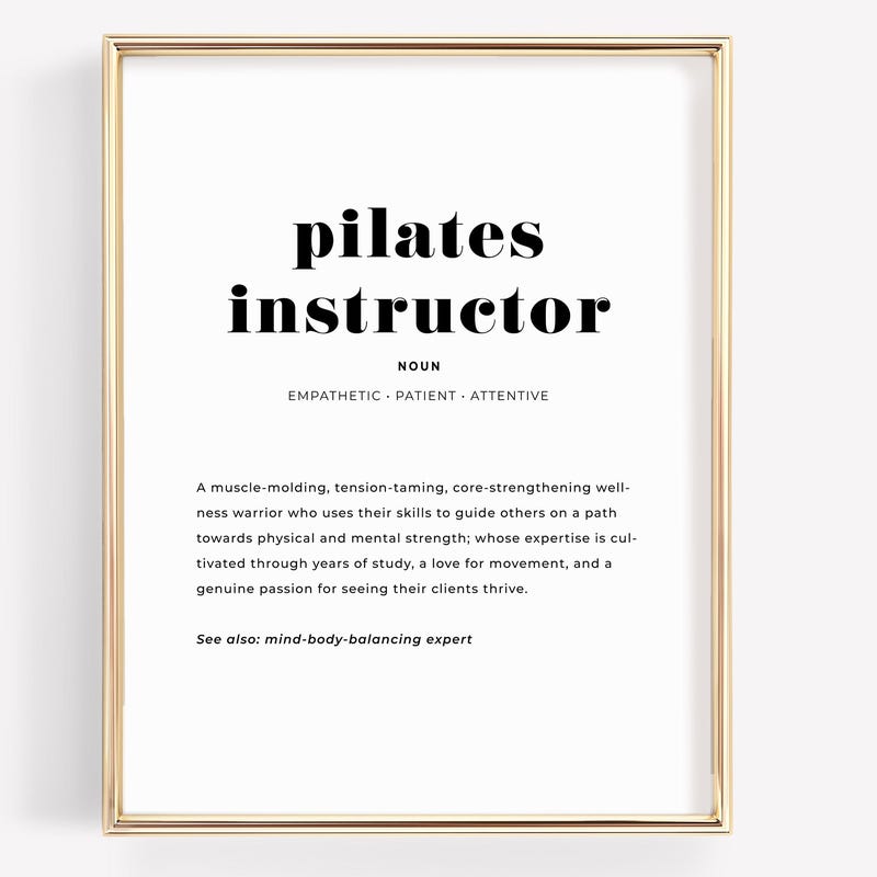 Wall Pilates Poster - Etsy